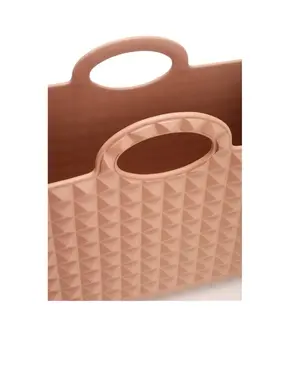 Valentino Garavani Le Troisième Studded Tote Bag - Nude
