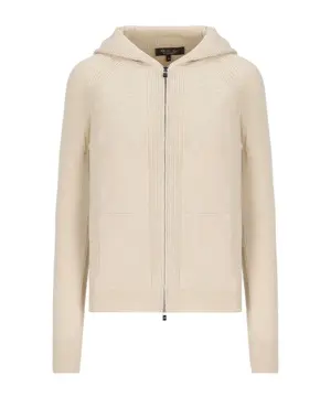 Loro Piana Zip-up Hooded Knitted Cardigan - No