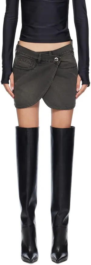 Coperni Denim Wrap Mini Skirt
