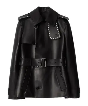 Burberry Belted Collared Trench Jacket