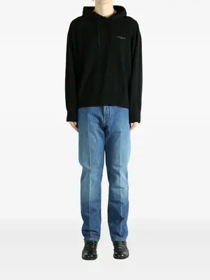 Givenchy Paris Signature Embroidered Drawstring Hoodie
