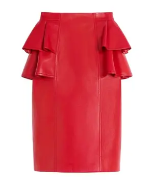 Valentino Garavani High Waist Ruffled Midi Skirt