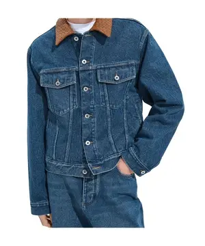 Bottega Veneta Contrast Collar Denim Jacket