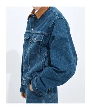 Bottega Veneta Contrast Collar Denim Jacket