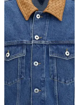 Bottega Veneta Contrast Collar Denim Jacket