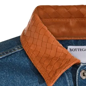 Bottega Veneta Contrast Collar Denim Jacket