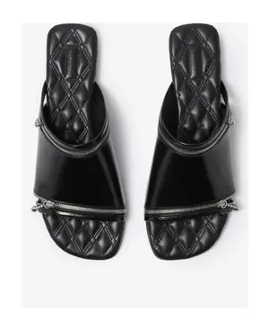 Burberry Decorative Zip Slip-on Sandals