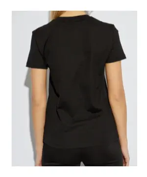 Max Mara Papaia Embroidered Logo Crewneck T-shirt - Black