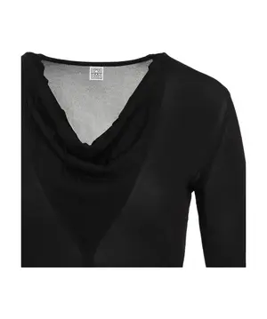 TOTEME Draped V-neck Long Sleeve Top