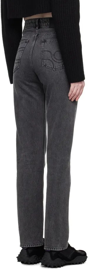 Eytys Grey Washed Straight-leg Jeans