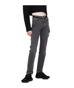 Eytys Grey Washed Straight-leg Jeans