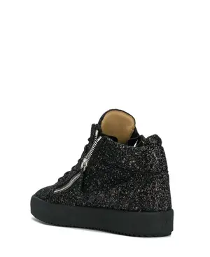 GIUSEPPE ZANOTTI Sequined Zip-up Sneakers