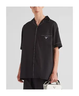Prada Logo-embroidered Short-sleeved Shirt