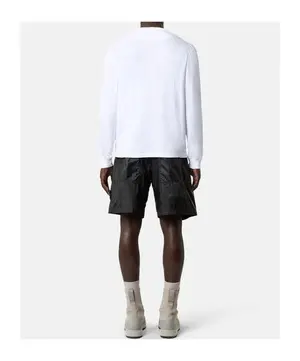 Stone Island Slim-fit Long-sleeve T-shirt With Compass Patch - White