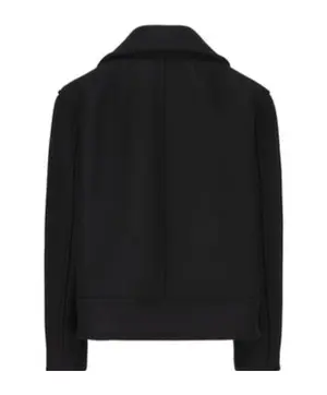 Saint Laurent Double-breasted Cropped Coat - Black