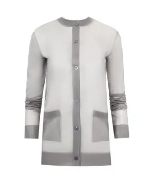 Saint Laurent Two-tone Cardigan With Logo Detail