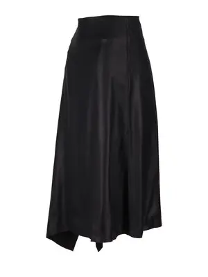 NICCOLO PASQUALETTI Asymmetrical Draped Satin Skirt
