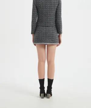 Marissa Chiara A-line Woolen Skirt With Contrast Trim