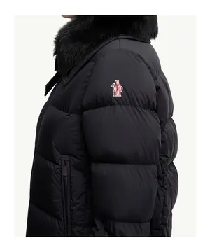 Moncler Arabbas Hooded Shearling Down Ski Jacket