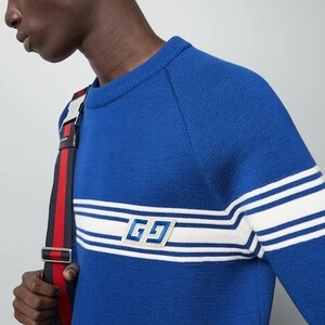 Gucci Square Gg-patch Wool Jumper