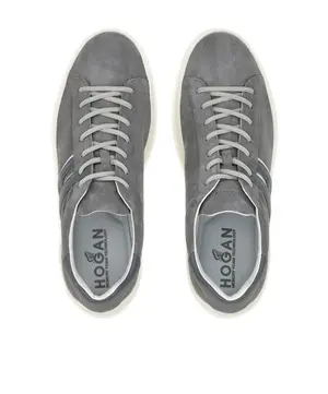 Hogan H-logo Suede Low-top Sneakers - Grey