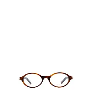 Saint Laurent Jeanne Oval Frame Eyeglasses - Havana