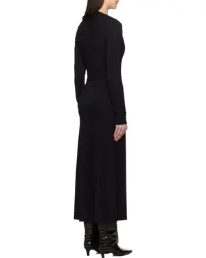 TOTEME Asymmetrical Draped Long Sleeve Dress