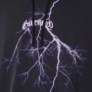 Givenchy Lightning Print Drawstring Hoodie