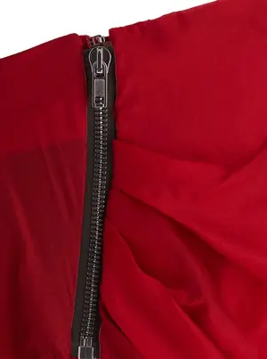 Rick Owens Lido Asymmetric Long Top - Red