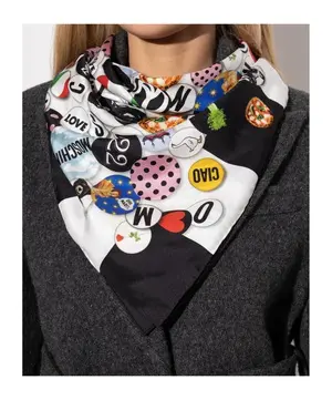 Moschino Printed Satin Scarf