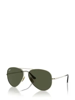 Ray-ban Aviator Titanium Sunglasses - Green