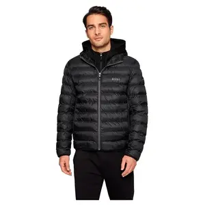 Hugo Boss Quilted Hooded Jacket - Black
