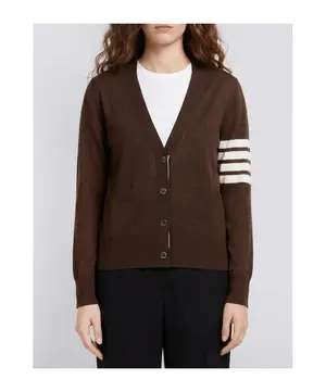 Thom Browne Four Bar V-neck Cardigan