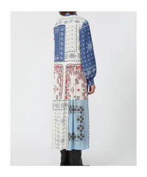 Max Mara Zuai Pleated Patchwork Maxi Dress