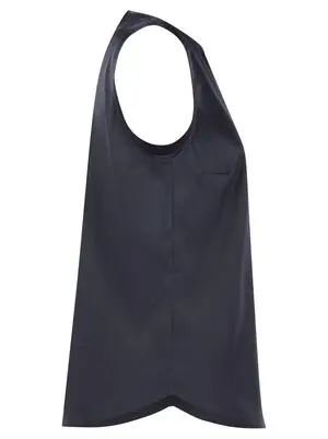 Brunello Cucinelli Sleeveless Satin Top - Blue