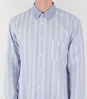 Comme Des Garçons Striped Shirt - Blue