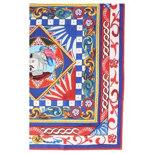 Dolce & Gabbana Dolce Gabbana Carretto-printed Square Twill Scarf - Red