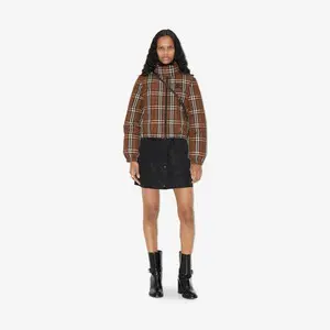 Burberry High-neck Quilted Check Jacket
