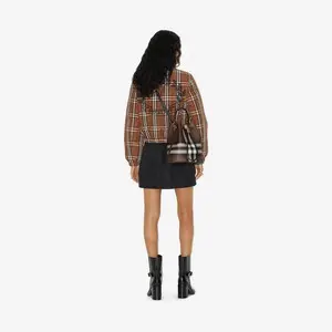 Burberry High-neck Quilted Check Jacket
