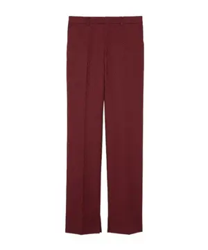 Gucci Gucci Monogrammed Straight-Leg Trousers Red