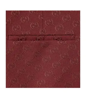 Gucci Monogrammed Straight-leg Trousers - Red