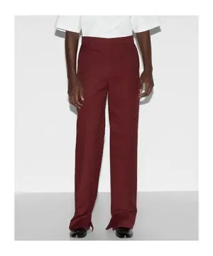 Gucci Monogrammed Straight-leg Trousers - Red