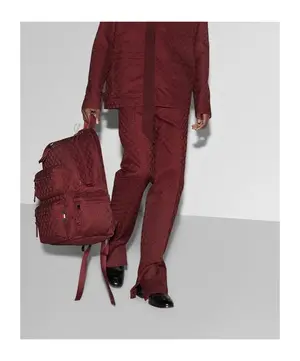 Gucci Monogrammed Straight-leg Trousers - Red