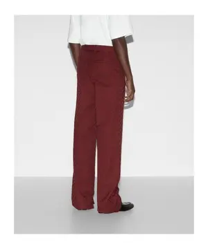 Gucci Monogrammed Straight-leg Trousers - Red