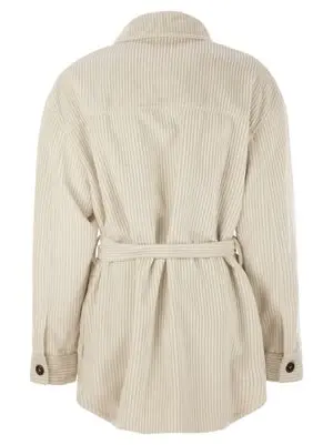 Brunello Cucinelli Corduroy Shirt With Lapel Collar - No
