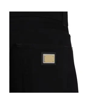 Dolce & Gabbana Logo Plaque Straight Leg Jeans