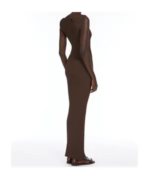 Max Mara Arda One-shoulder Ribbed Maxi Dress