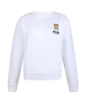 Moschino Logo-print Cotton Sweatshirt - White