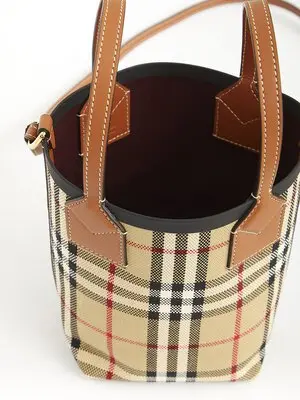 Burberry Checked Mini Tote Bag
