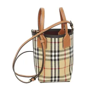 Burberry Checked Mini Tote Bag